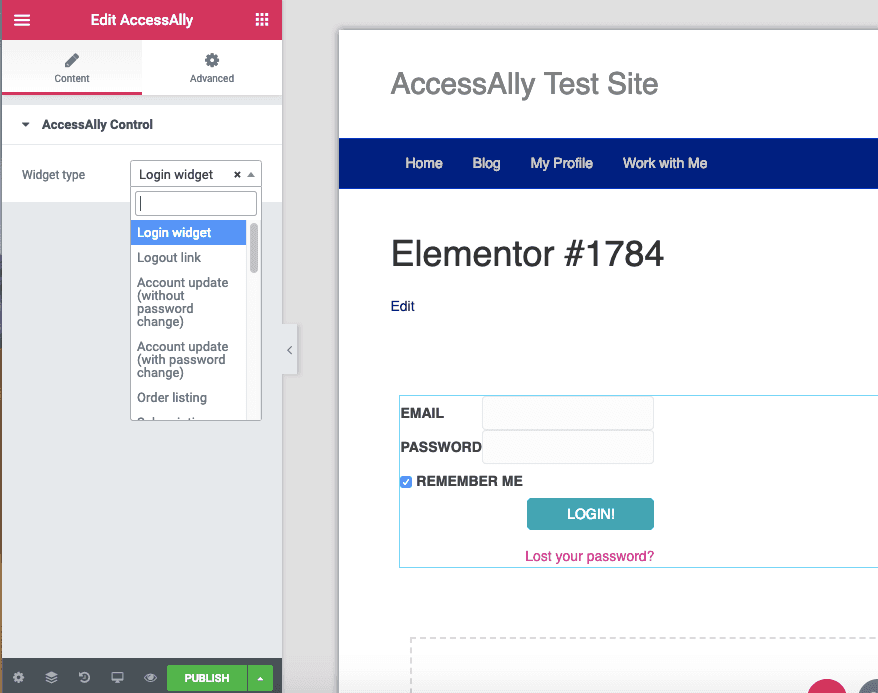 Locating the Shortcode Adder in the Elementor Page Builder – AccessAlly™ Knowledge Base