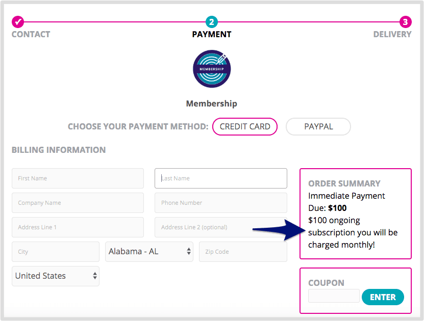 How to Change Subscription Payment Wording on Order Form