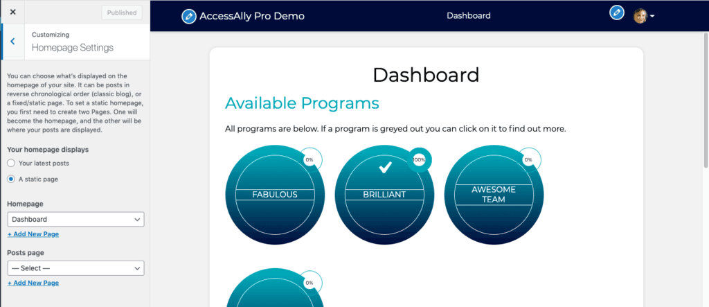 The AccessAlly Theme | AccessAlly™ Knowledge Base