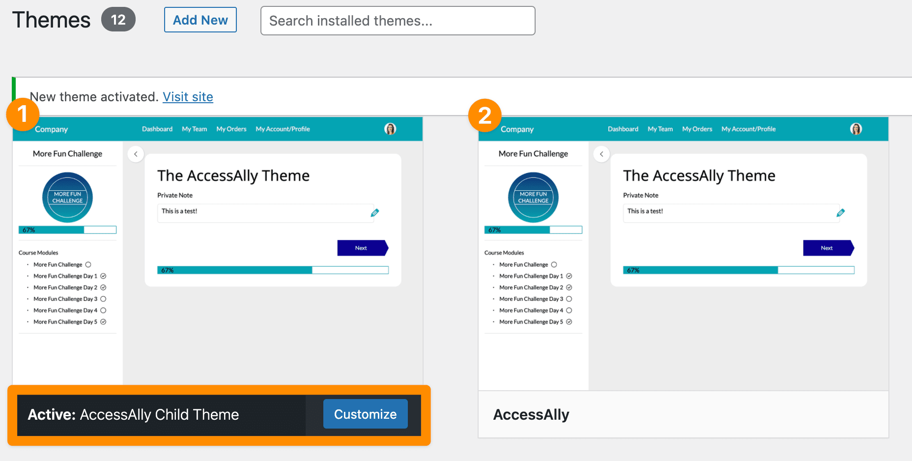 The AccessAlly Theme | AccessAlly™ Knowledge Base