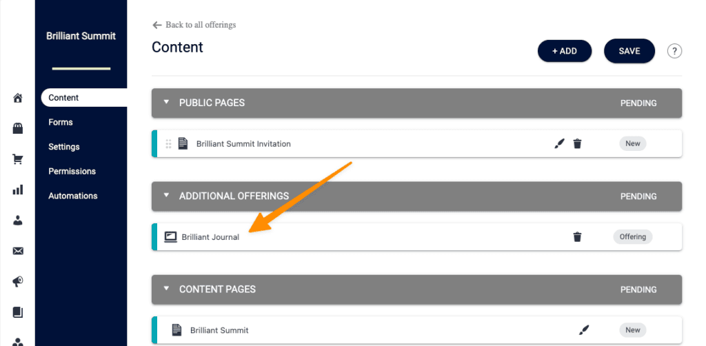 Offerings The Content Tab | AccessAlly™ Knowledge Base