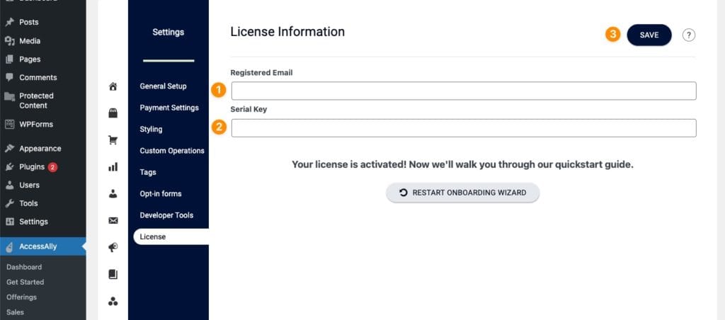 How to Update Your License Serial Keys | AccessAlly™ Knowledge Base