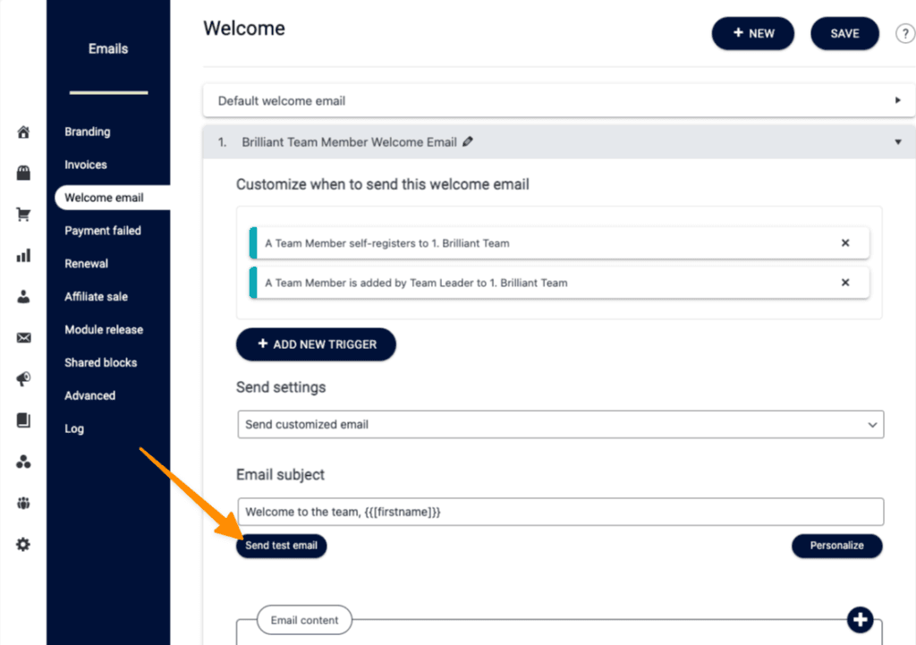 AccessAlly Emails: Send a Welcome Email to a New Team Member ...