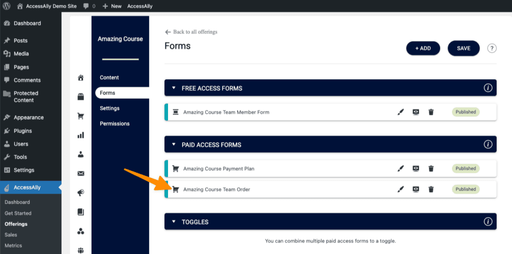 Creating Dynamic Team Offerings | AccessAlly™ Knowledge Base